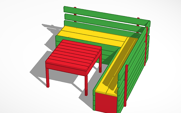 3D design Outdoor Furniture Final Design - Tinkercad