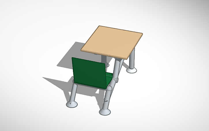 3D design school desk - Tinkercad