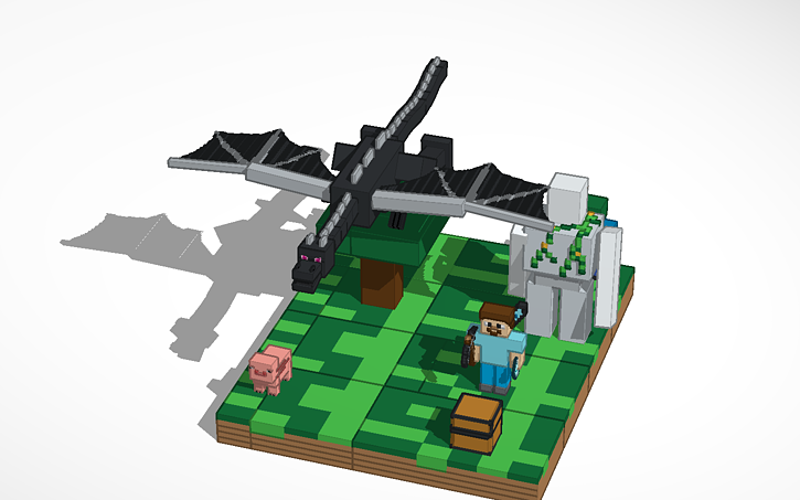 3D design Elementos Studios Minecraft world - Tinkercad