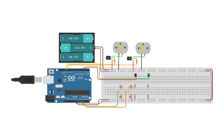 Circuit design Sem 3 ejemplo 2 | Tinkercad