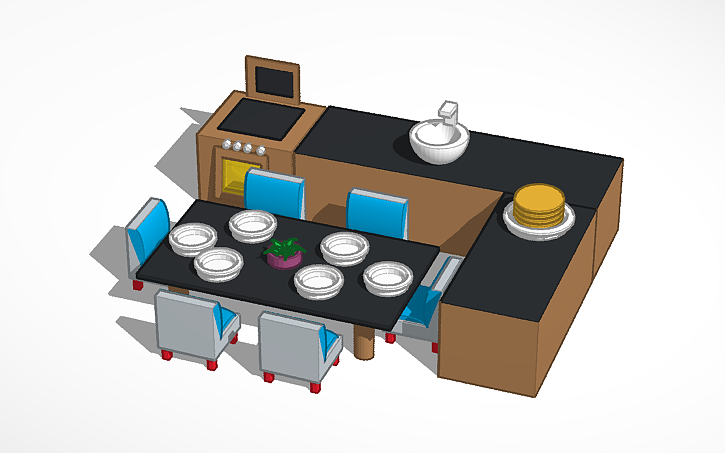 3D design Cocina - Tinkercad