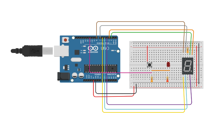 Circuit design Contador Digital - Tinkercad