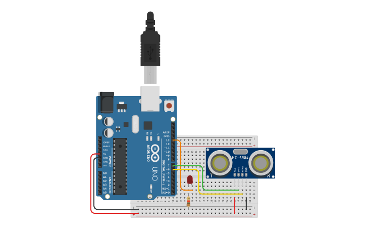 Circuit design Distance - Tinkercad
