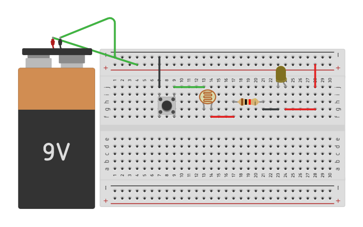Circuit design Automatic Street Light LED using LDR - Tinkercad