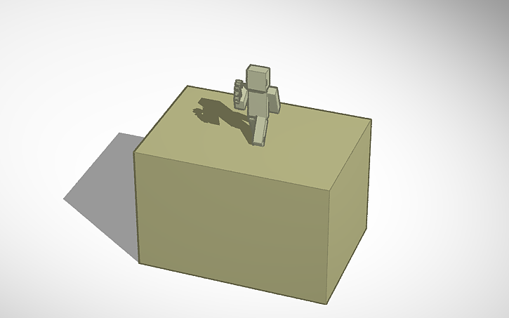 3D design Minecraft Trophy | Tinkercad