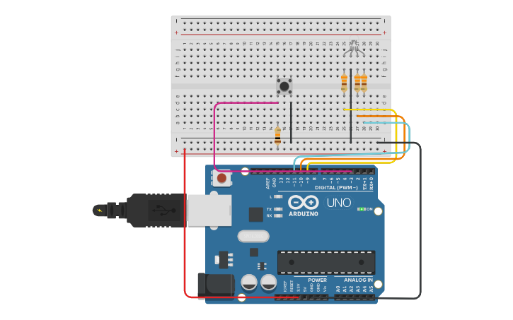 Circuit design Práctica 2/3 Tarea 4 - Tinkercad