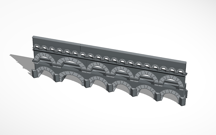 3D design ROMAN AQUEDUCT MODEL - Tinkercad