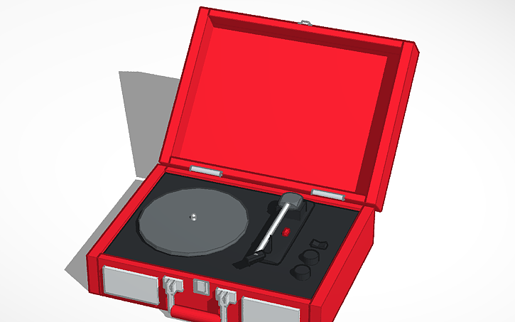 3D design Vinyl Record Player - Tinkercad