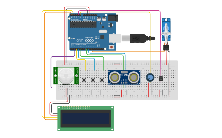 Circuit design Smart Coffee Machine - Tinkercad