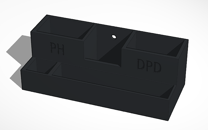 3D design Pool PH/DPD Tester Chassis - Tinkercad