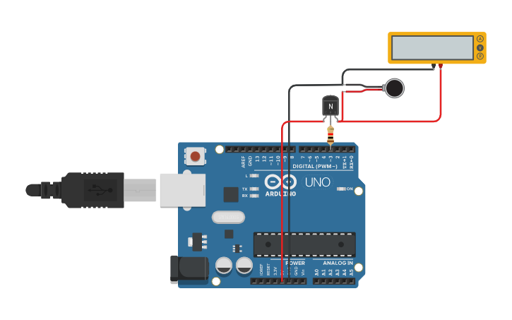 Circuit design Vibration Motor - Tinkercad