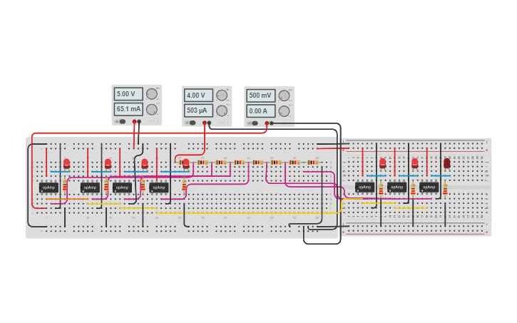 Circuit design 3 BIT - Tinkercad