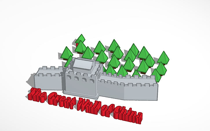3D design The Great Wall of China - Tinkercad