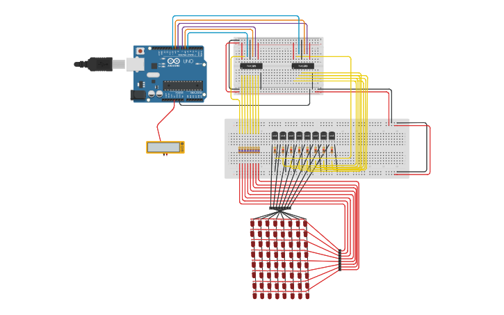 Circuit design Matrix Led 8x8 - Letters Soft - Tinkercad