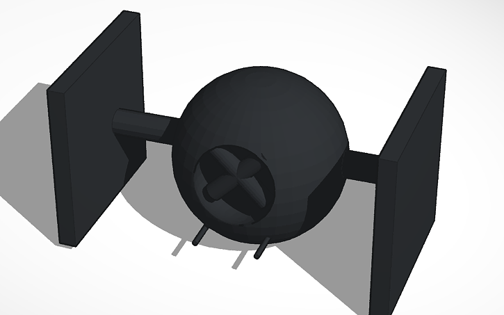 3D design Tie Fighter - Tinkercad