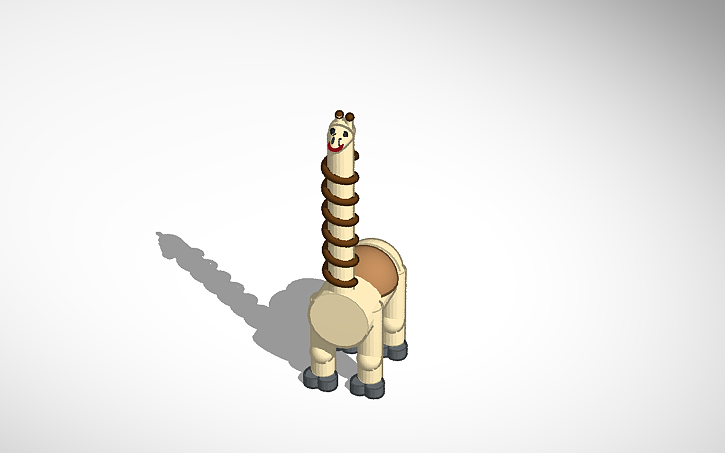 3D design giraffe - Tinkercad