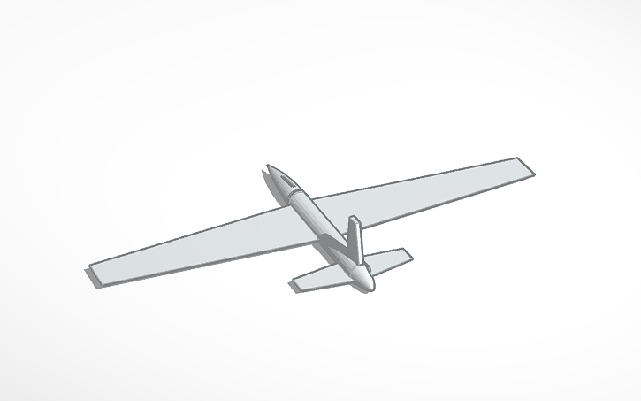 3D design glider plane - Tinkercad