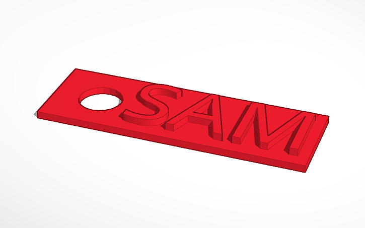 3D design Name Tag Sam Harkins | Tinkercad