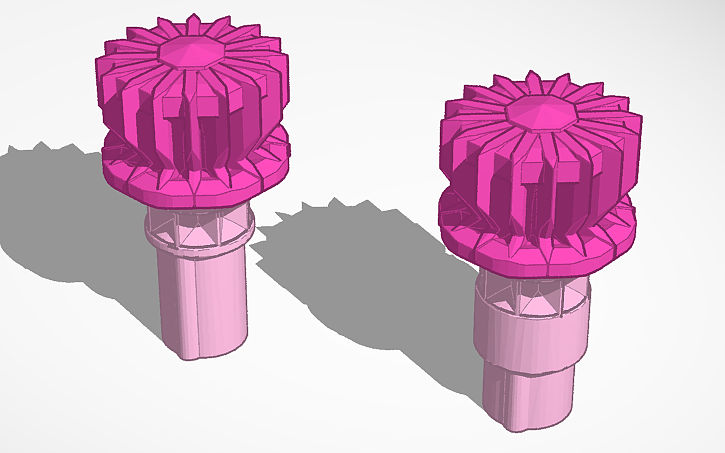 3D design Gear Flower Bits(16 gear teeth) - Tinkercad