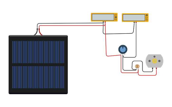 Circuit design Panel solar con Motor - Tinkercad