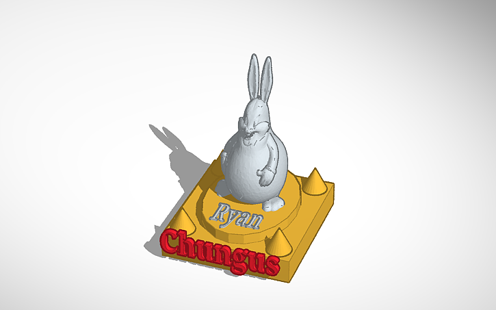 3D design big chungus - Tinkercad