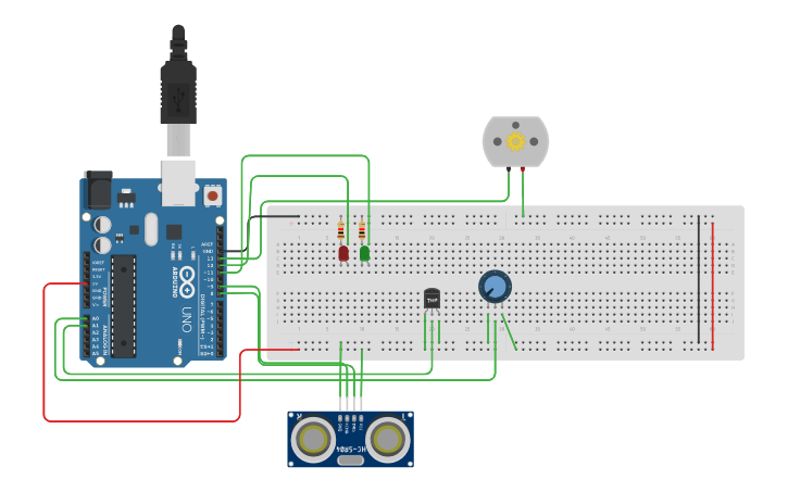 Circuit design Sistema de Riego Automatico - Tinkercad