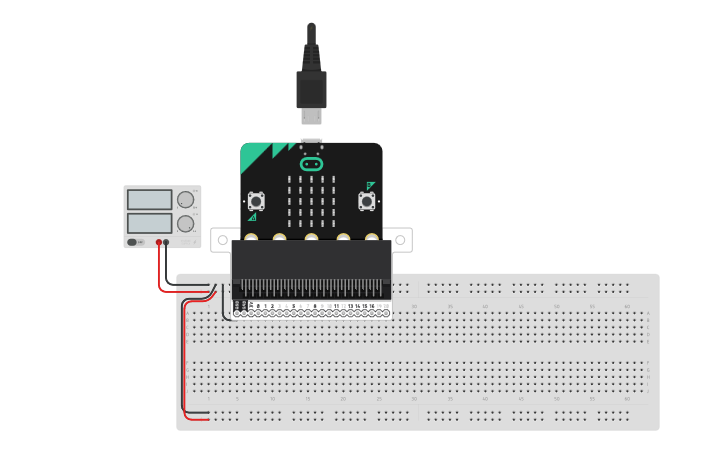 Circuit design Copy of micro:bit animation challenge - Tinkercad