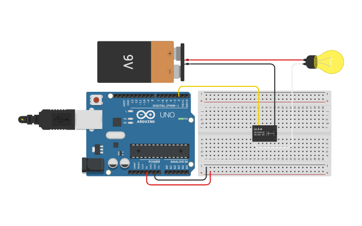 Circuit design Relay - Tinkercad
