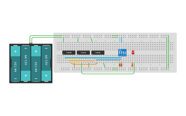 Circuit design Compuerta XNOR - Tinkercad
