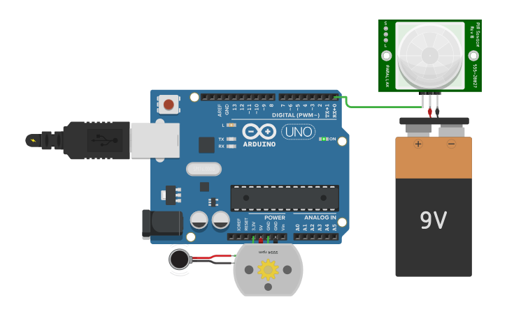Circuit design Copy of Sensors Challenge - Tinkercad
