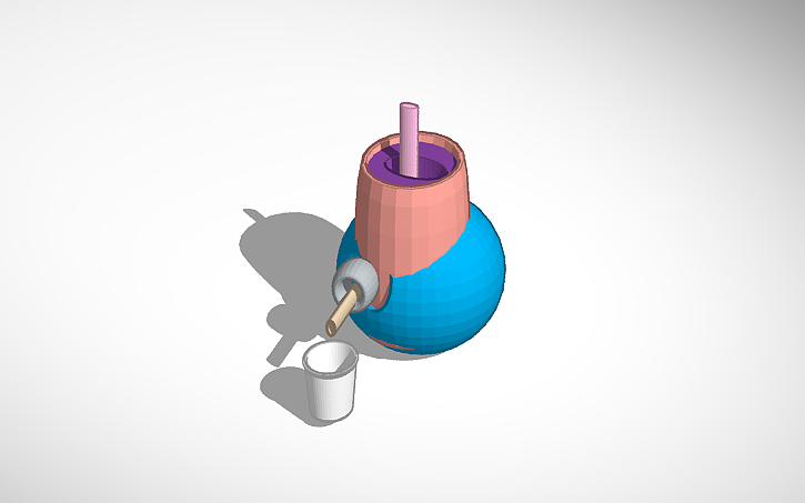 3D design water filter - Tinkercad