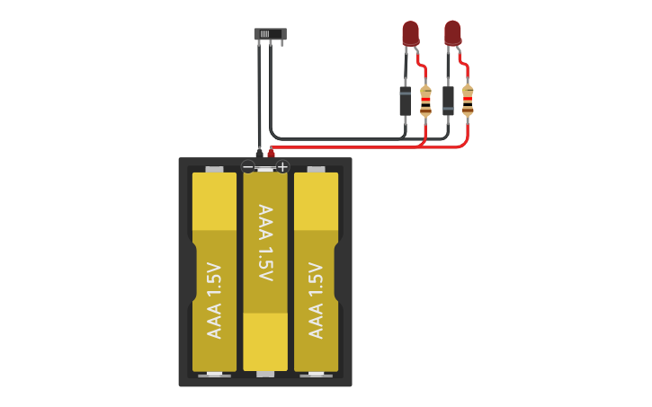 Circuit design Diode (starterDiode) - Tinkercad