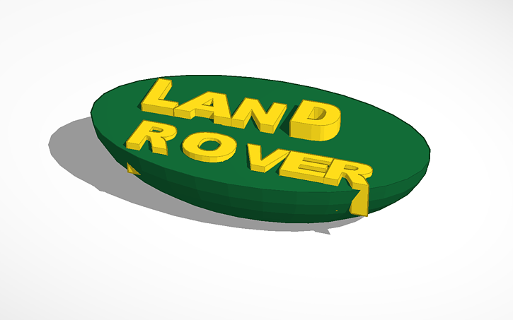 3D design land rover badge - Tinkercad