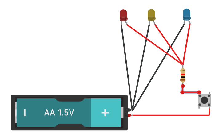 Circuit Design Conectando 3 Leds Tinkercad