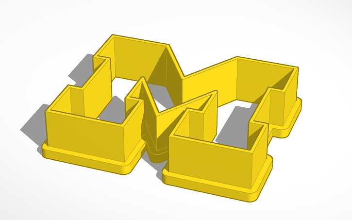 3D design Michigan Cookie Cutter - Tinkercad