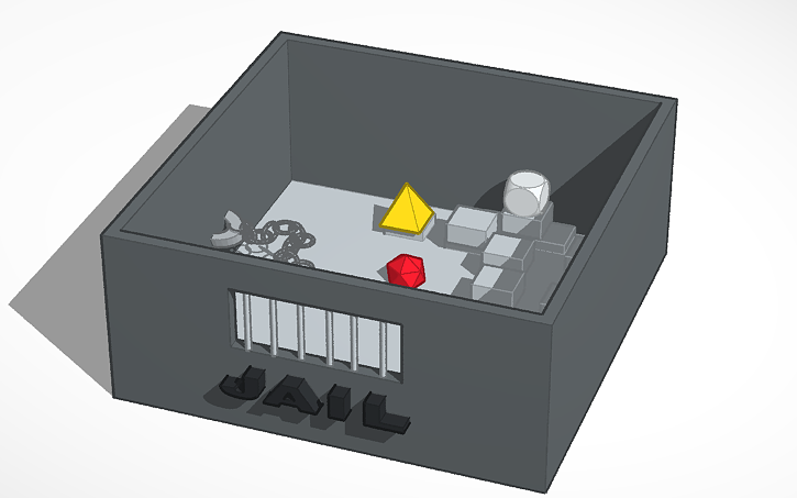 3D design Epic Dice Jail for DnD/D&D - Tinkercad