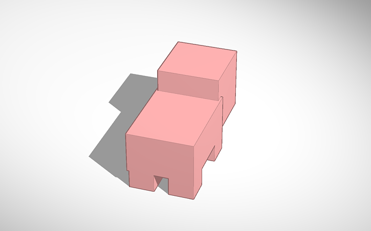 3D design Minecraft Pig - Tinkercad