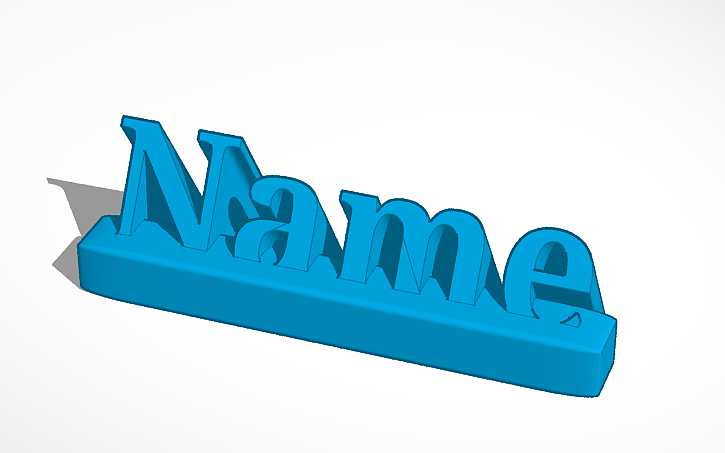 3D design Name Stand | Tinkercad