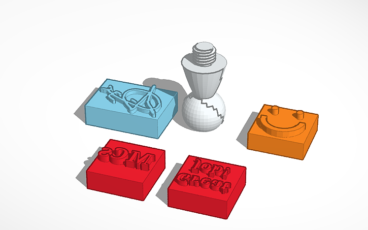 3D design Stamp - Personalized - Tinkercad
