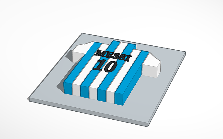 3D design Messi Argentina - Tinkercad