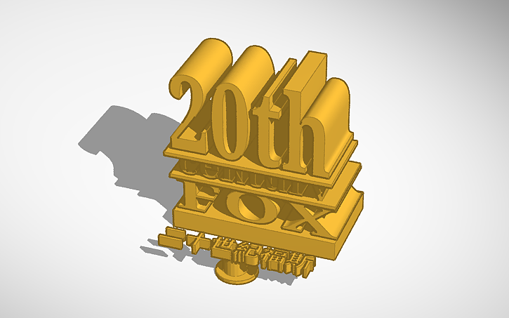 3D design 20th Century Fox - Tinkercad