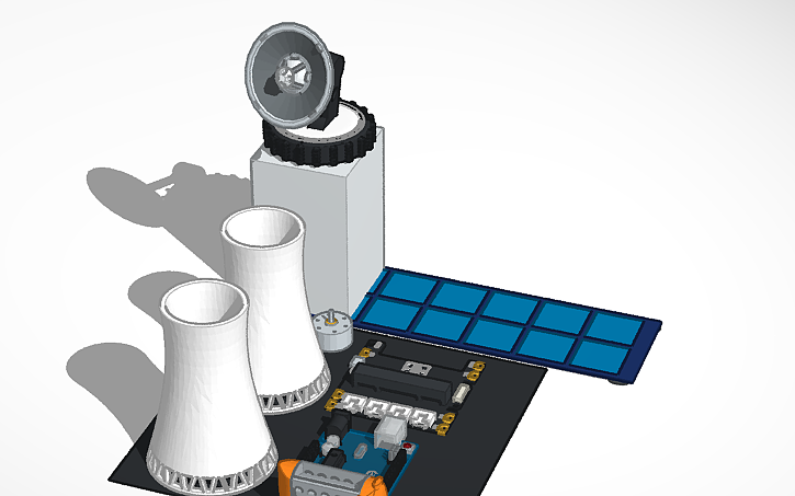 3D design Nuclear Plant Project - Tinkercad