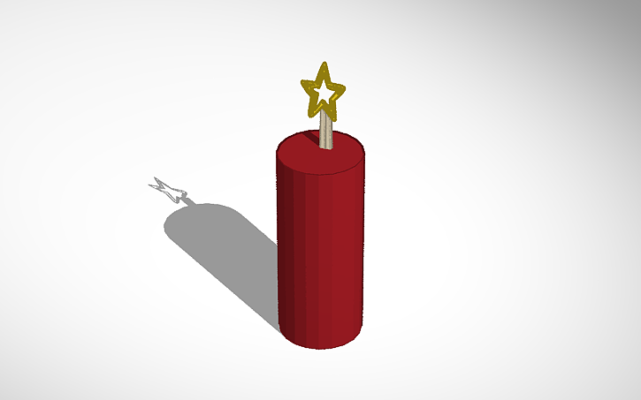 3D design Lunar New Year FIRECRACKER - Tinkercad