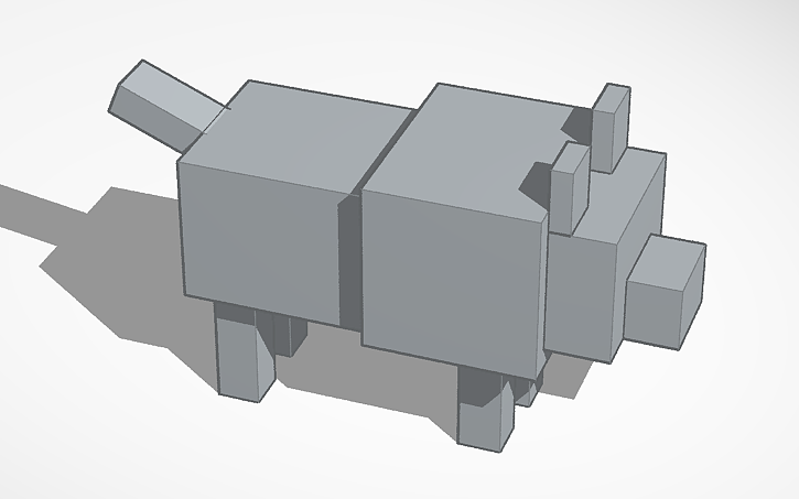 3D design Perro de minecraft | Tinkercad