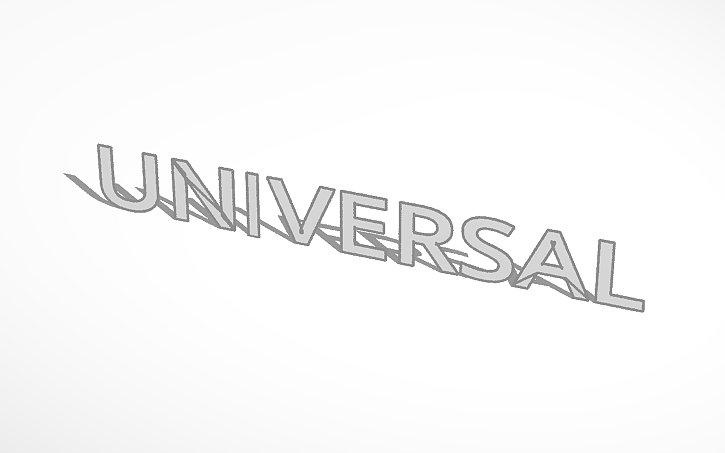 3D design Universal text | Tinkercad