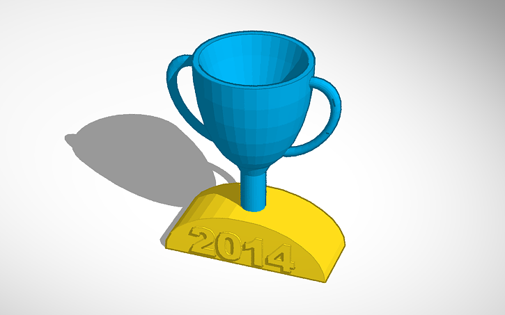 3D design Mini Trophy 2014 - Tinkercad