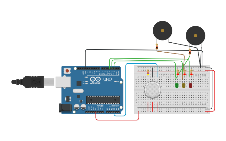 Circuit Design Smoke Alarm Tinkercad