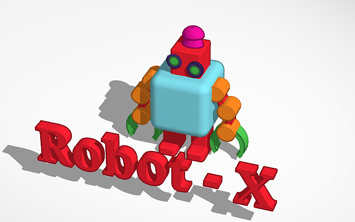 3D design Robot - X - Tinkercad