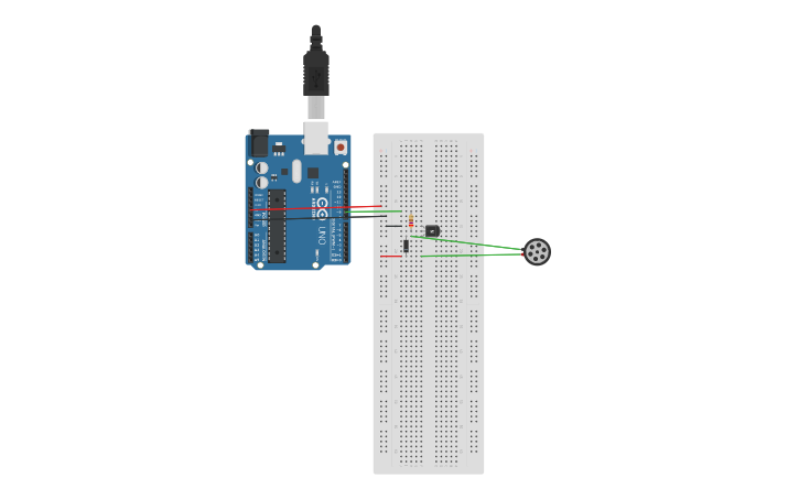 Circuit design Dc Motor - Tinkercad