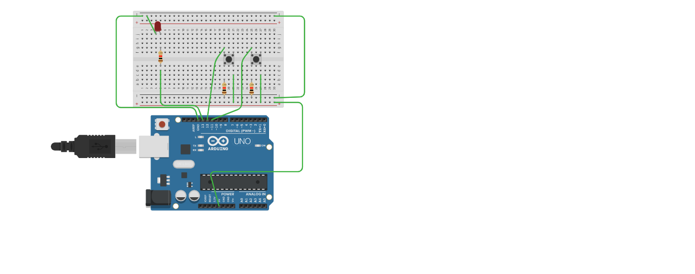 Circuit design NAND gate | Tinkercad